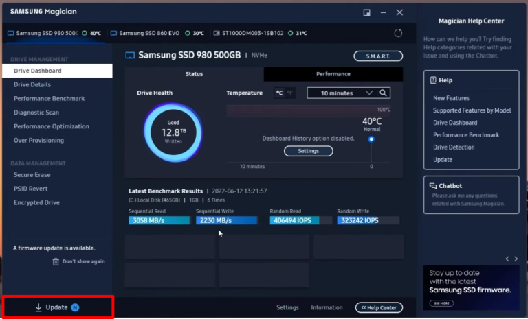 How to Update Samsung SSD's Firmware?