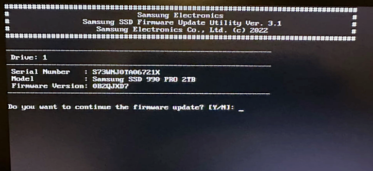 How to Update Samsung SSD's Firmware?