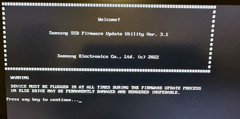 How to Update Samsung SSD's Firmware?