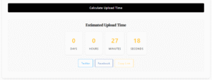 Upload Time Calculator