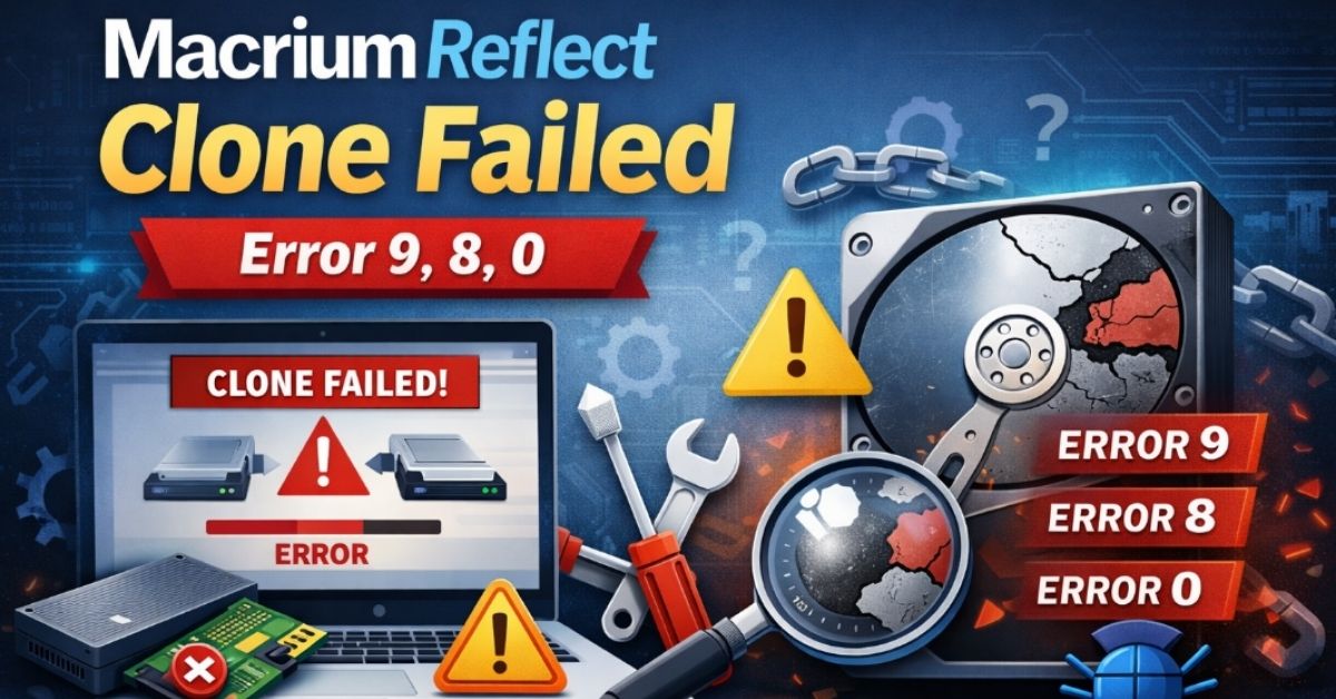 Macrium Reflect Clone Failed Error 9, 8, 0 How to Fix